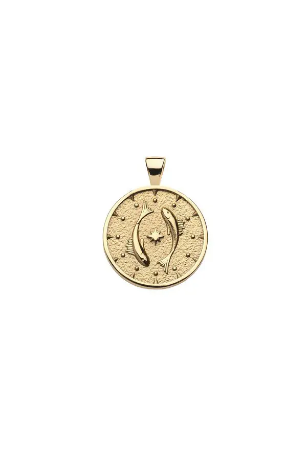 JANE WIN Pisces Zodiac Pendant - Gold