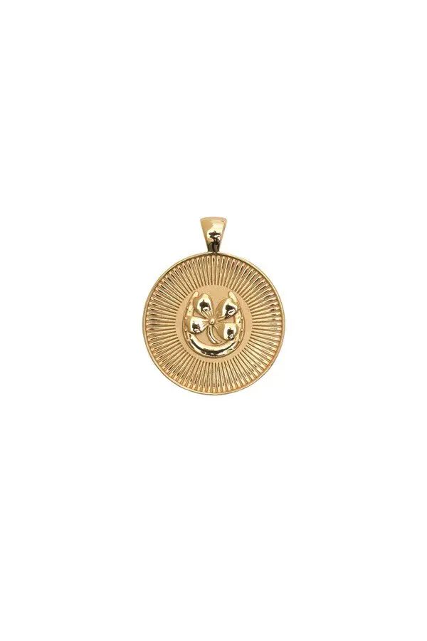JANE WIN Lucky Jw Small Pendant Coin - Gold