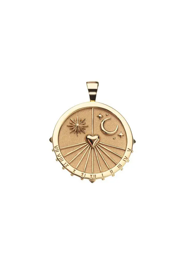 JANE WIN Forever Sundial Pendant - Gold