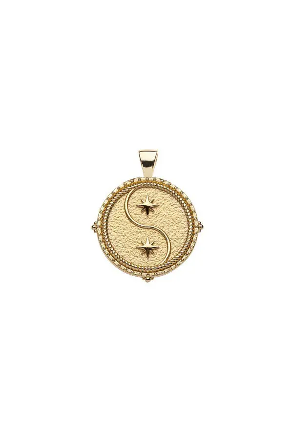 JANE WIN Gemini Zodiac Pendant - Gold