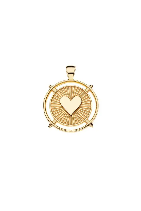 JANE WIN El Corazon Love Pendant - Gold