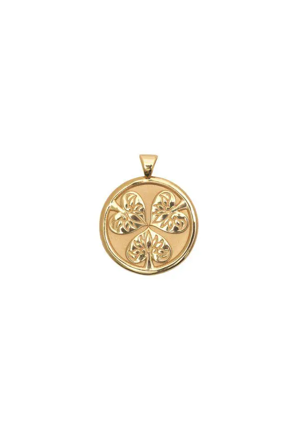 JANE WIN Joy Jw Small Coin Pendant - Gold