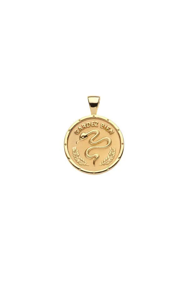 JANE WIN Protect Jw Small Pendant Coin - Gold