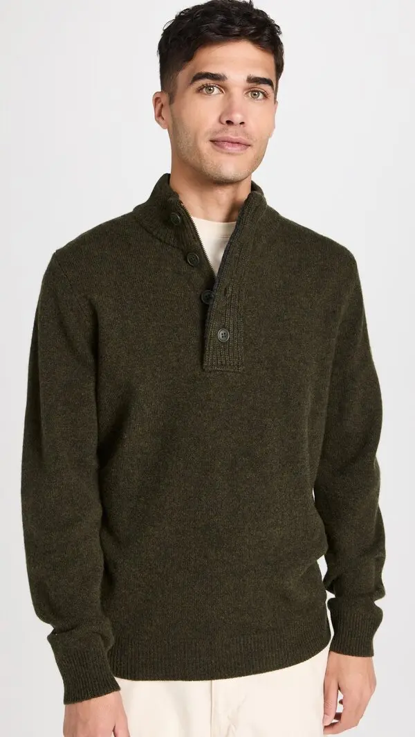 Barbour Elbow Patch Button Sweater