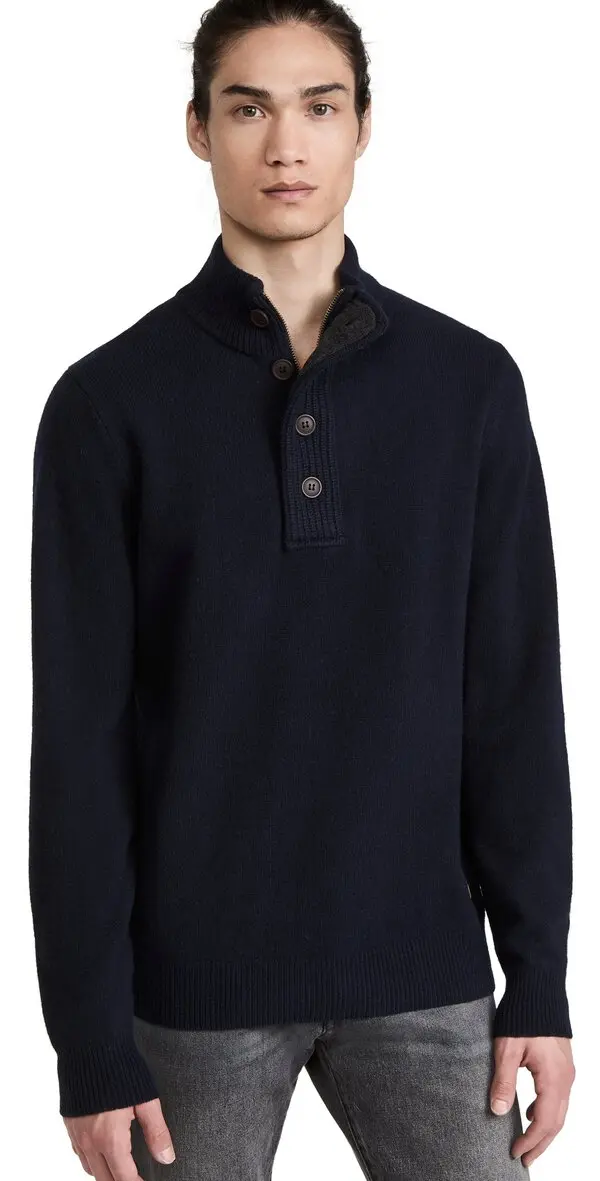Barbour Elbow Patch Button Sweater