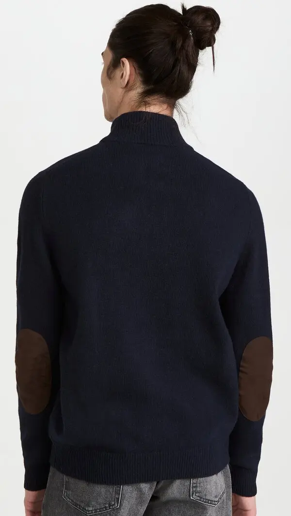 Barbour Elbow Patch Button Sweater