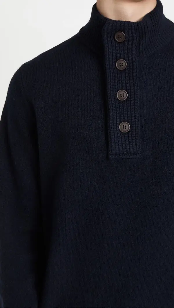 Barbour Elbow Patch Button Sweater