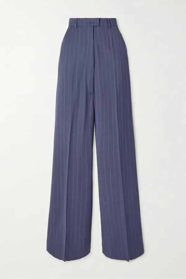 Acne Studios Pinstriped Wide-leg Pants - Blue