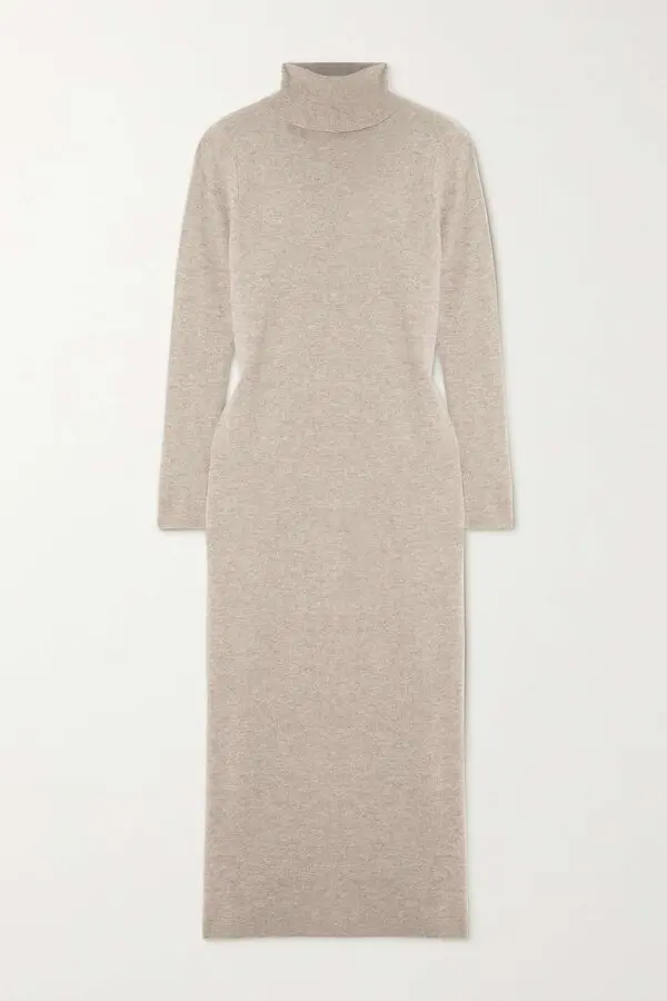 ALLUDE Wool And Cashmere-blend Turtleneck Maxi Dress