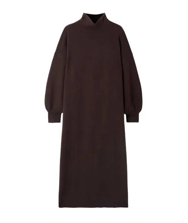 ALLUDE Wool And Cashmere-blend Turtleneck Maxi Dress
