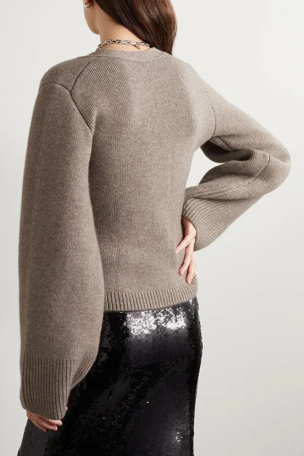 Khaite Scarlet Cashmere Cardigan - Brown