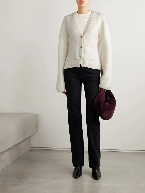 Khaite Scarlet Cashmere Cardigan - Neutrals