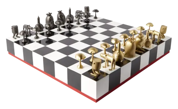 L'Objet Haas Brothers Stone Chess Set - White