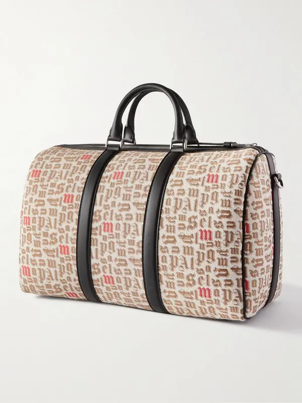 Moncler 8 Palm Angels Leather-trimmed Logo-jacquard Weekend Bag