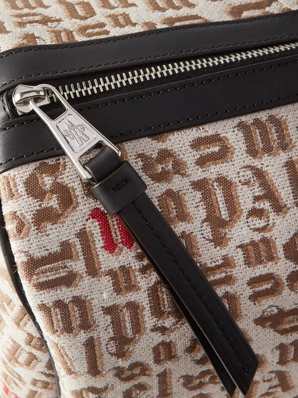 Moncler 8 Palm Angels Leather-trimmed Logo-jacquard Weekend Bag