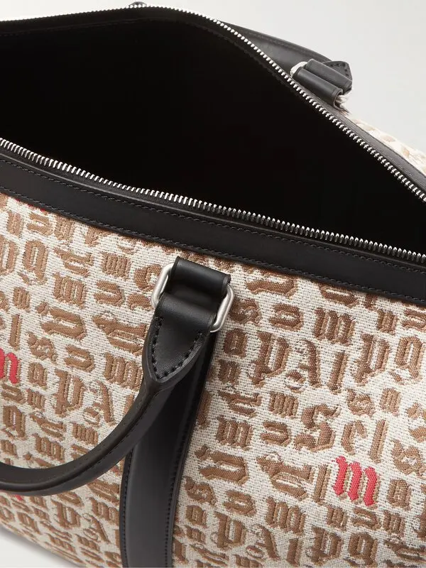 Moncler 8 Palm Angels Leather-trimmed Logo-jacquard Weekend Bag