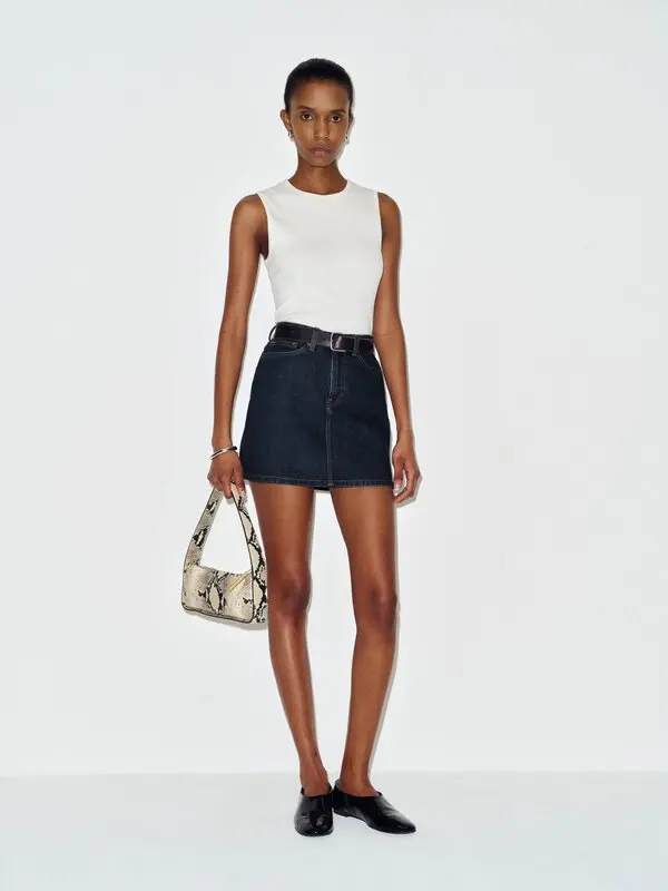 REFORMATION Lydia High-rise Denim Mini Skirt - Blue