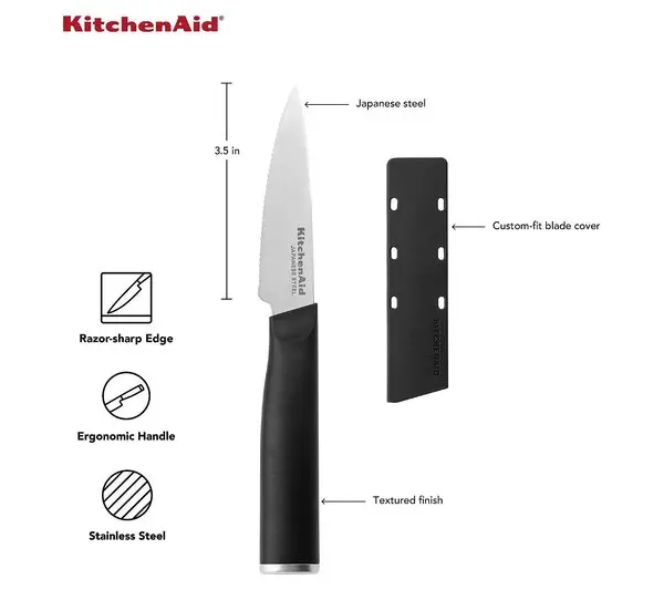 KITCHENAID Classic 3.5-inch Serrated Paring Knife With Sheath