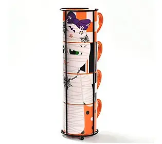 TEMP-TATIONS Seasonal Stacking Character Mugs With Wire Rack
