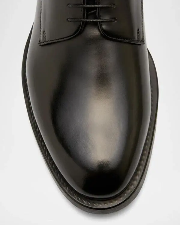 Giorgio Armani Leather Derby Shoes - Black