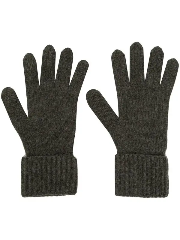 N.peal Ribbed Knit Gloves - Green