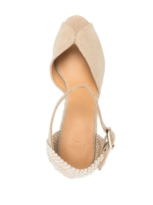 CastaÑer 110mm Bianca Wedge Espadrilles - Neutrals