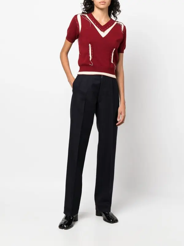 MAISON MARGIELA Herringbone Wool Trousers
