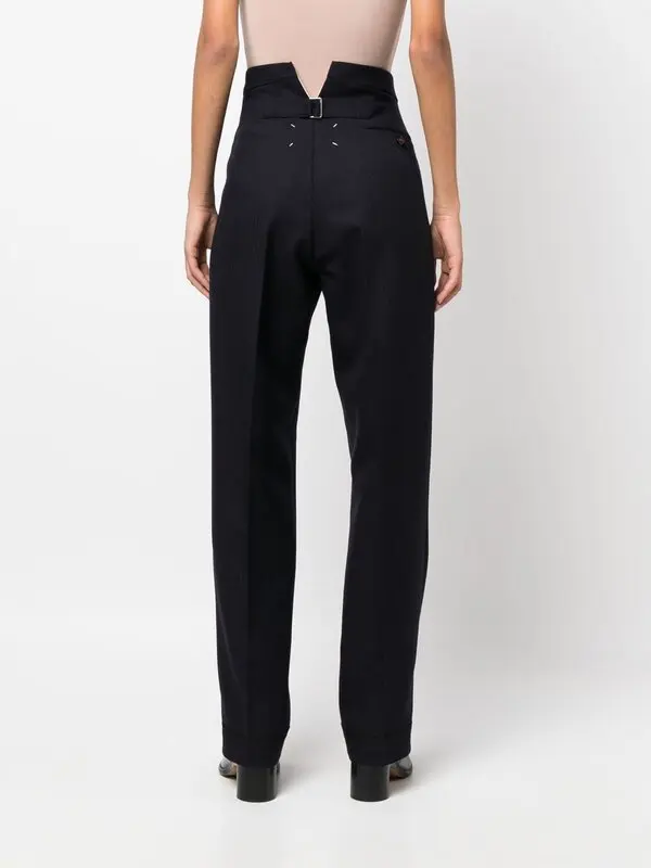 MAISON MARGIELA Herringbone Wool Trousers