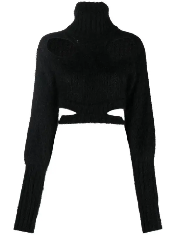 ANDREĀDAMO Cut-out Design Cropped Top
