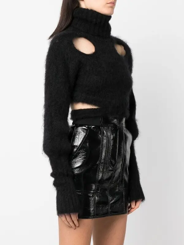 ANDREĀDAMO Cut-out Design Cropped Top