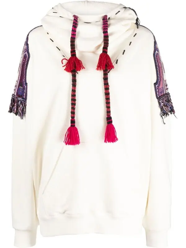 Etro Fringe-detail Hoodie - Neutrals