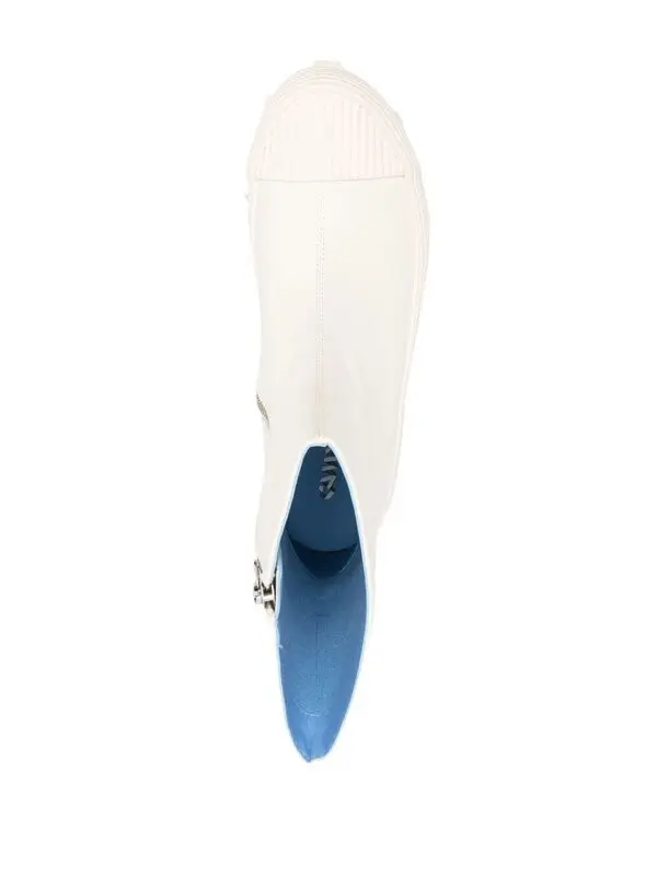 Camper Traktori Leather Ankle Boots - White
