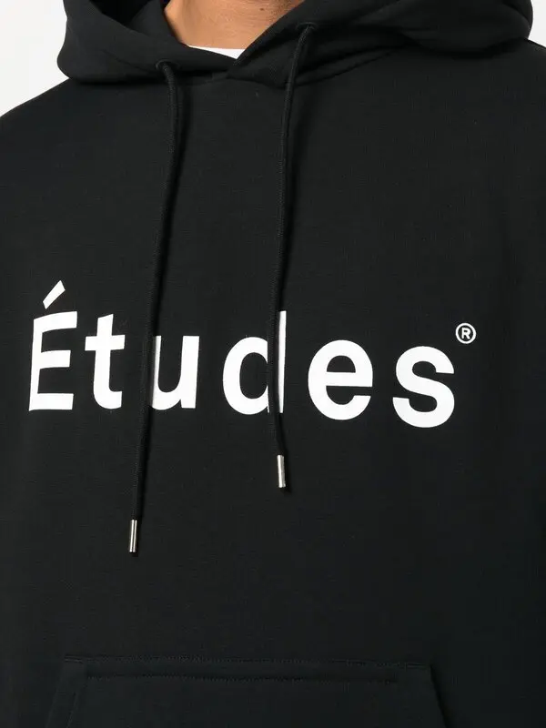 Études Studio Klein Logo-print Cotton Hoodie - Black