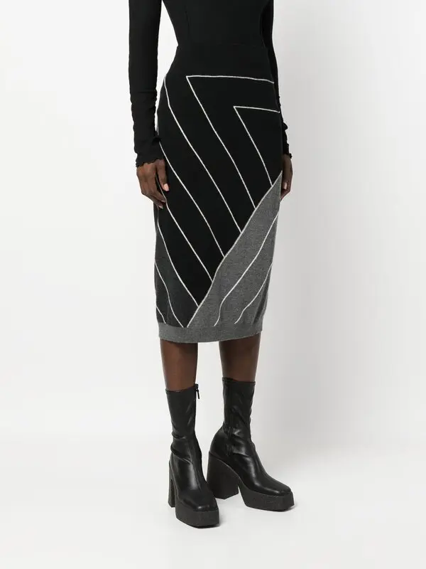 Stella McCartney Knitted Geometric Skirt