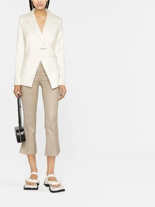 BLANCA VITA Portula Pintuck-detail Trousers - Neutrals