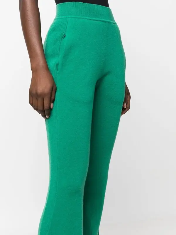 Alberta Ferretti Flared Fine-knit Trousers