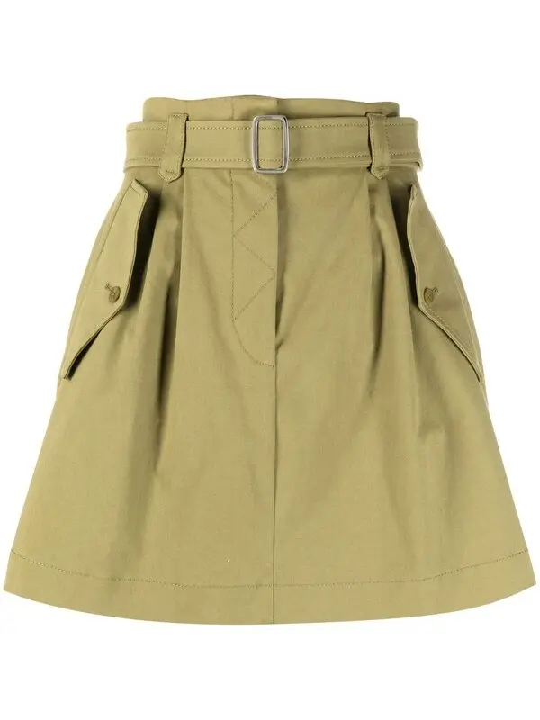 Alberta Ferretti Belted Cargo Pocket Skirt