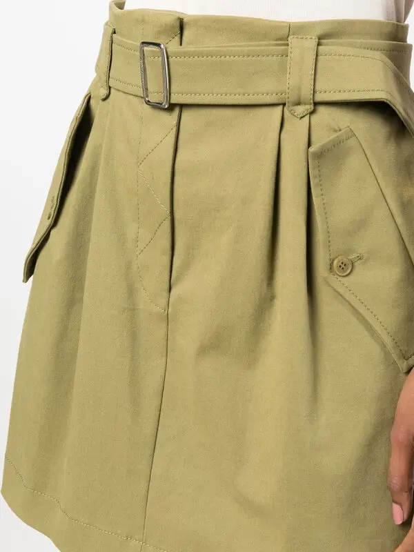 Alberta Ferretti Belted Cargo Pocket Skirt