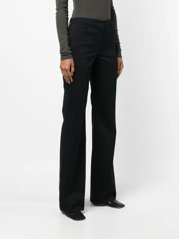 Alberta Ferretti Stretch-cotton Flared Trousers