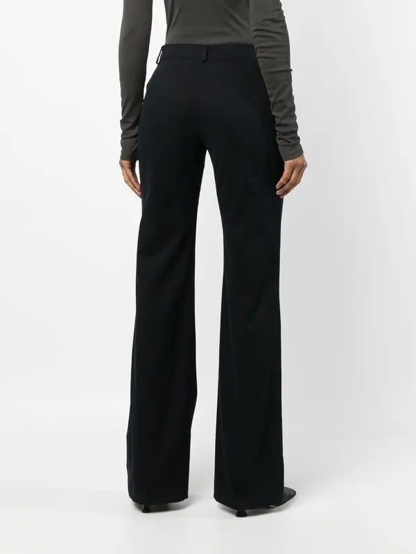 Alberta Ferretti Stretch-cotton Flared Trousers