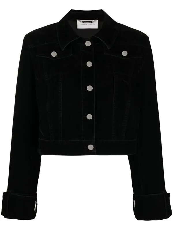 Alberta Ferretti Cotton-blend Cropped Jacket
