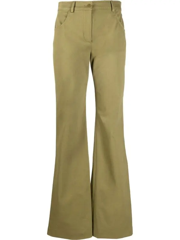 Alberta Ferretti High-waisted Straight-leg Trousers