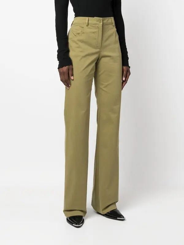 Alberta Ferretti High-waisted Straight-leg Trousers