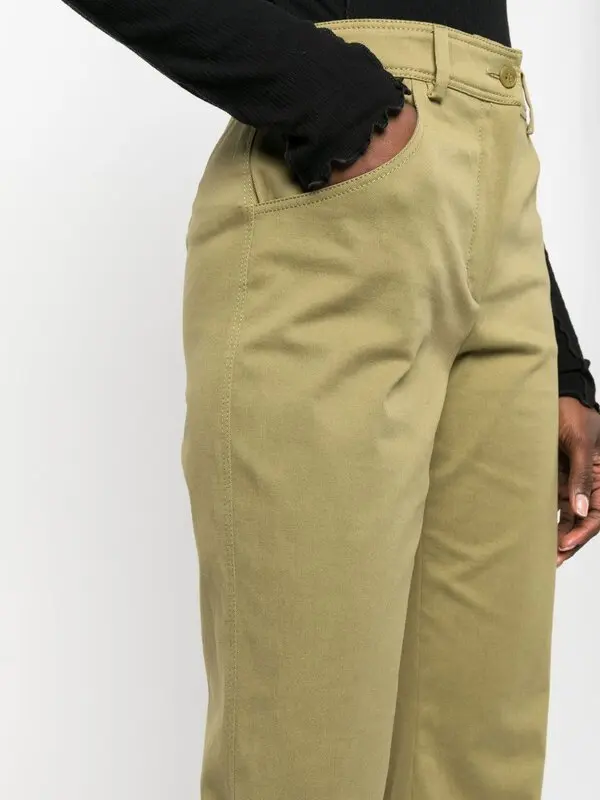 Alberta Ferretti High-waisted Straight-leg Trousers