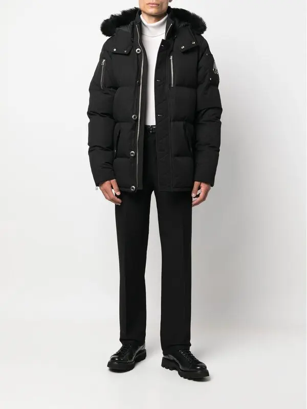 Moose Knuckles Padded Hooded Jacket - Black