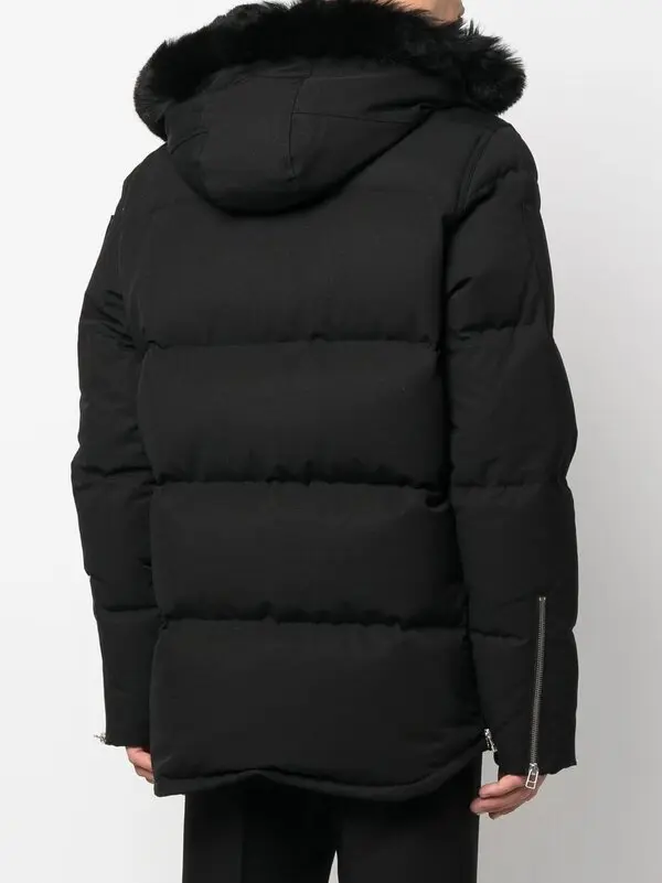 Moose Knuckles Padded Hooded Jacket - Black