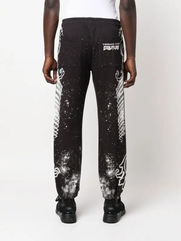 Versace Galaxy-print Cotton Track-pants