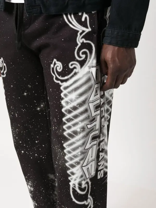 Versace Galaxy-print Cotton Track-pants