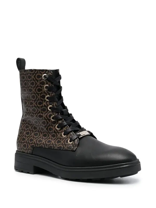 Calvin Klein Monogram Lace-up Boots