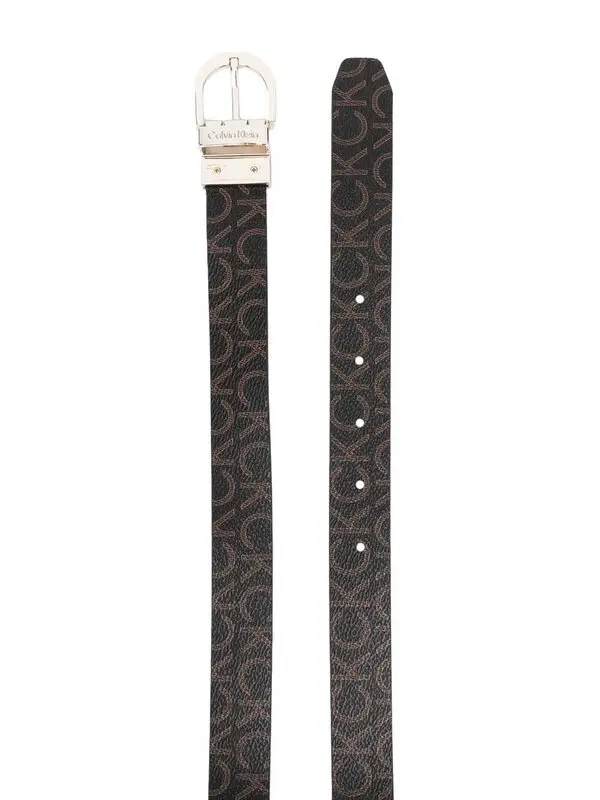 Calvin Klein Engraved-logo Buckle Belt